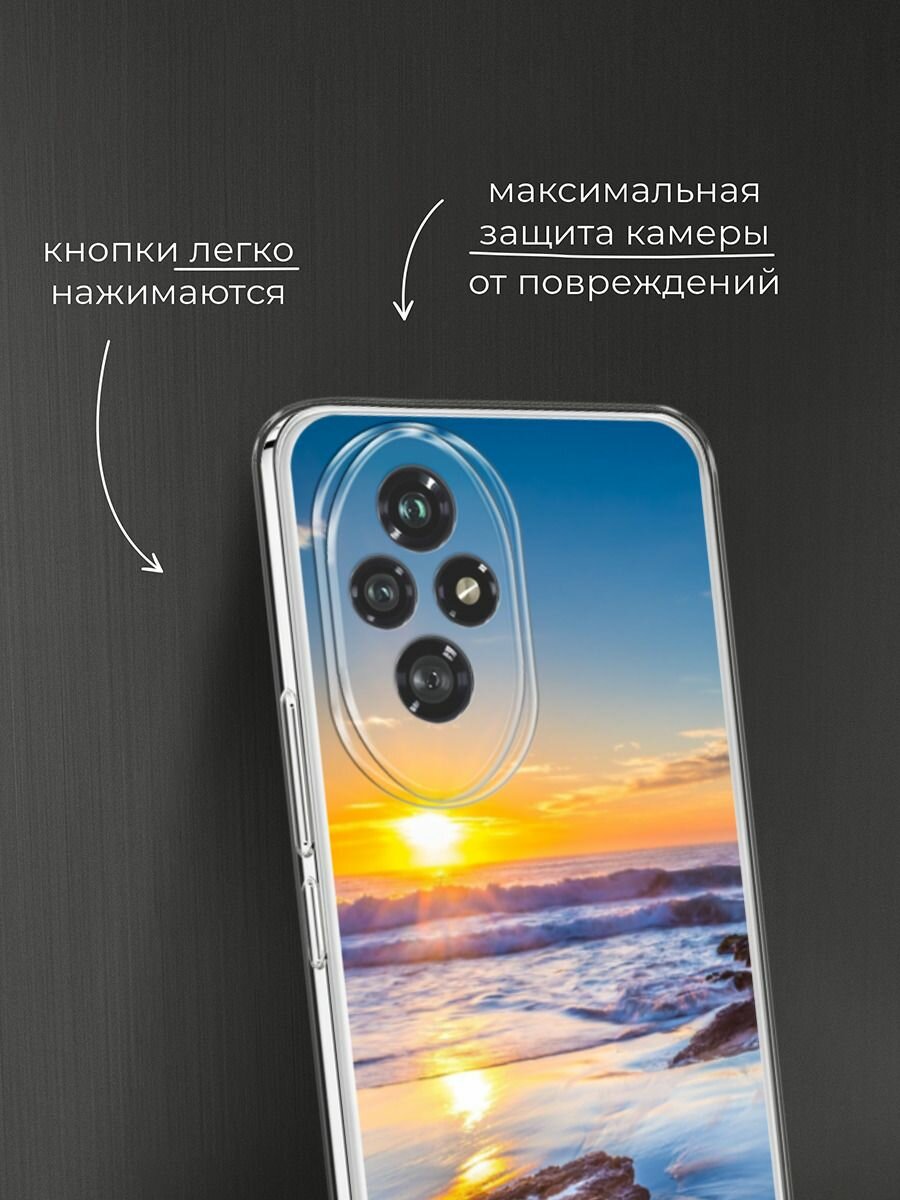 Силиконовый чехол на Honor 200 / Хонор 200 с принтом "Восход 6" — фото 1