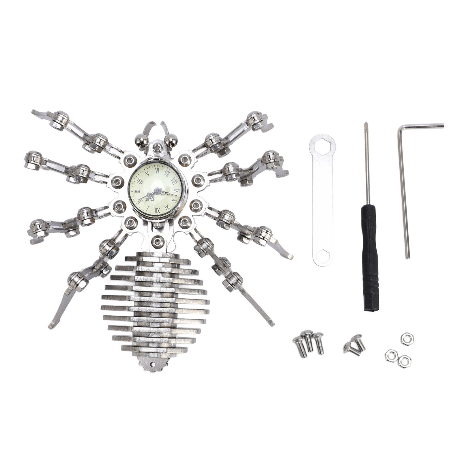 Механическая игрушка-паук с часовым механизмом, регулируемыми ножками из нержавеющей стали, реалистичная механическая модель паука для детей и взрослых