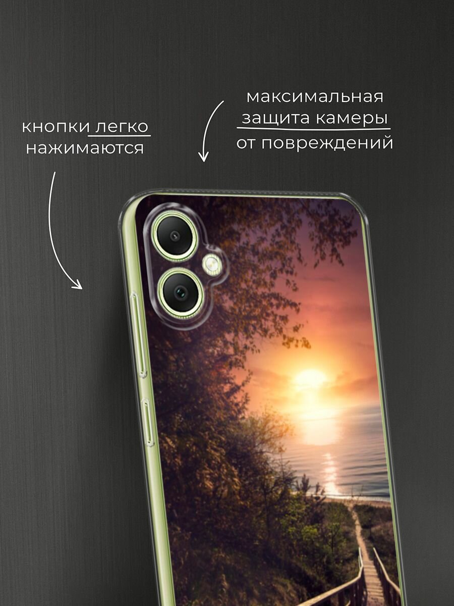 Чехол на Samsung Galaxy A05 / Самсунг Галакси A05 с принтом "Мост у воды" — фото 1