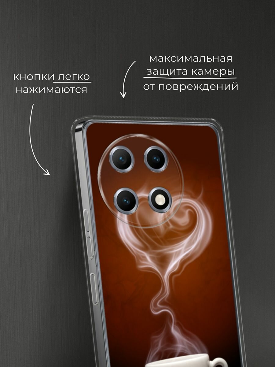 Чехол на Tecno Camon 30S / Текно Камон 30S с принтом "Кофейная любовь" — фото 1
