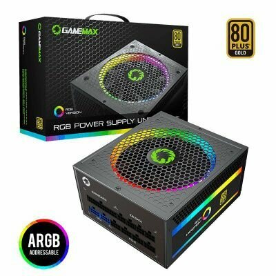 Блок питания GAMEMAX RGB-850 Black (Черный 850W Gold 140 мм 20+4pin 2*4+4pin(CPU) 2*6+2pin(PCI-E) 8*SATA 3*MOLEX)