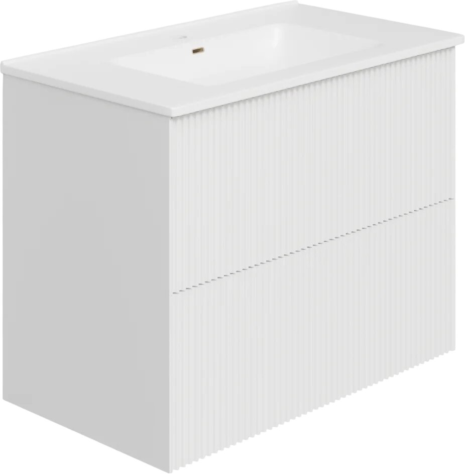 Тумба под раковину La Fenice TERRA Twin Bianco белая матовая 80 см