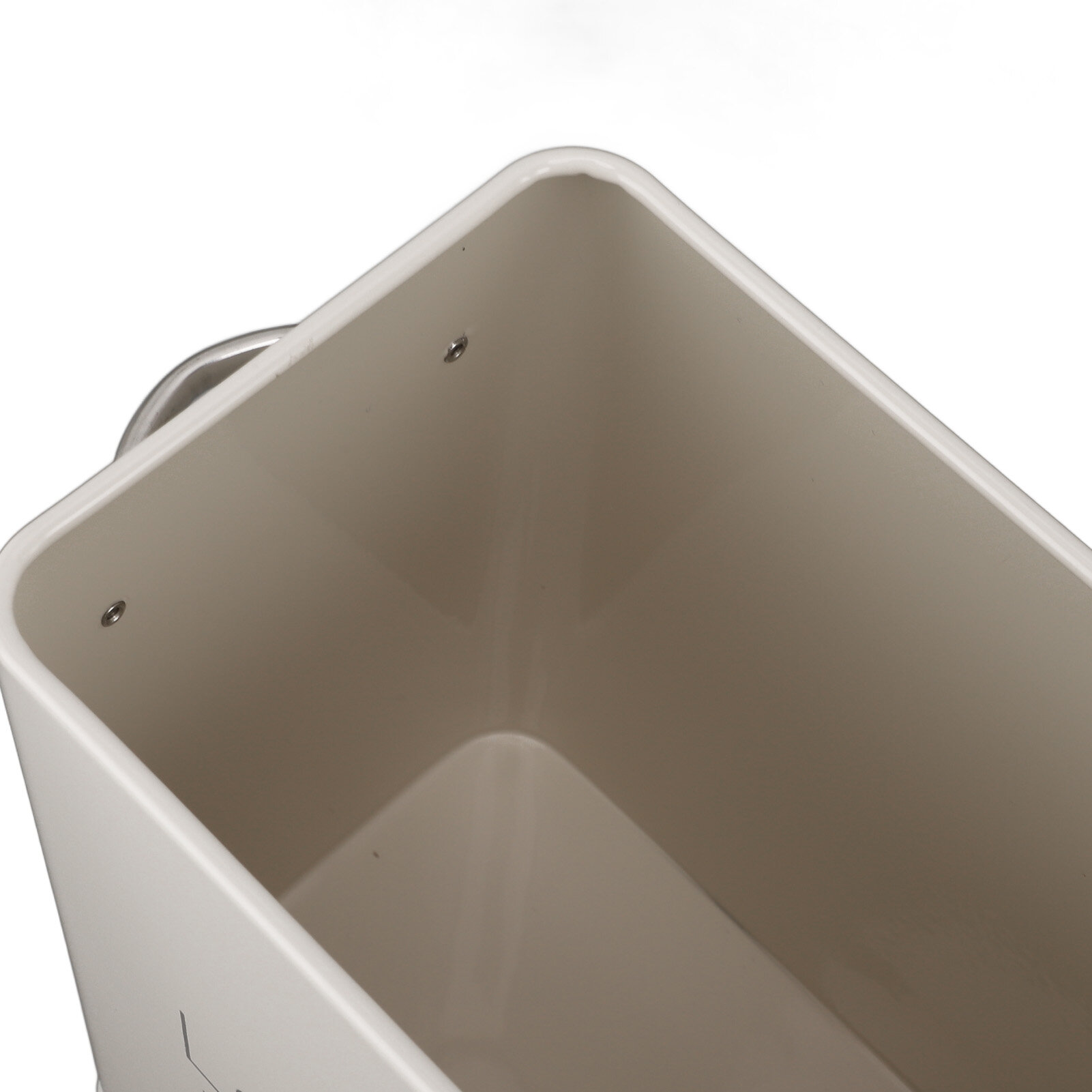 Металлический контейнер для прачечной с двойными боковыми ручками и крышкой-ложкой Контейнер для стирального порошка в фермерском доме для стирального порошка Рис Корм для собак Молоко Белый