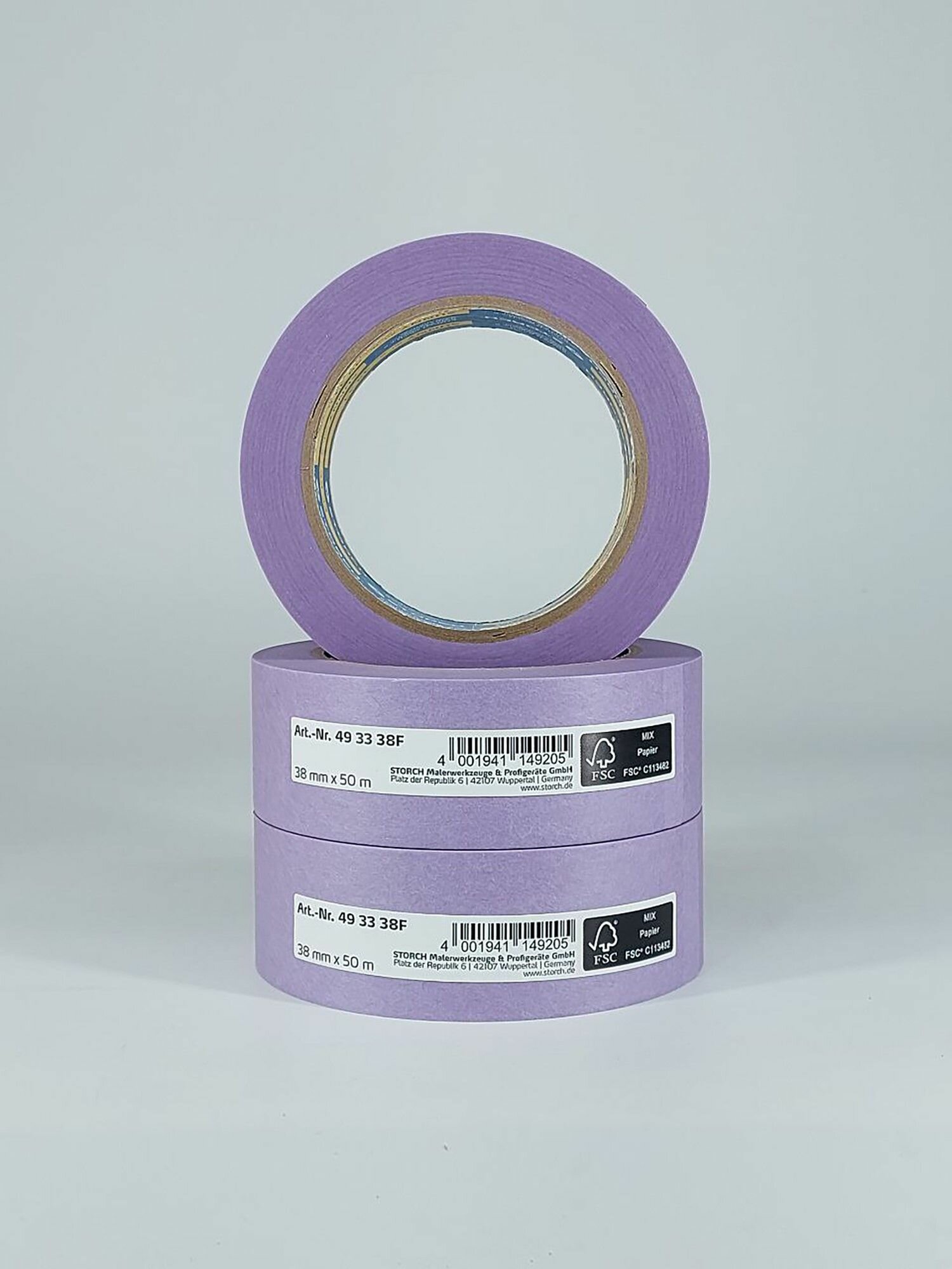 Лента малярная фиолетовая Storch 493338 (38мм*50м) упак (3 шт)