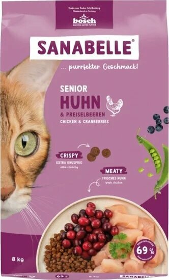 Сухой корм Bosch Sanabelle Senior, для пожилых кошек, с птицей, 8 кг