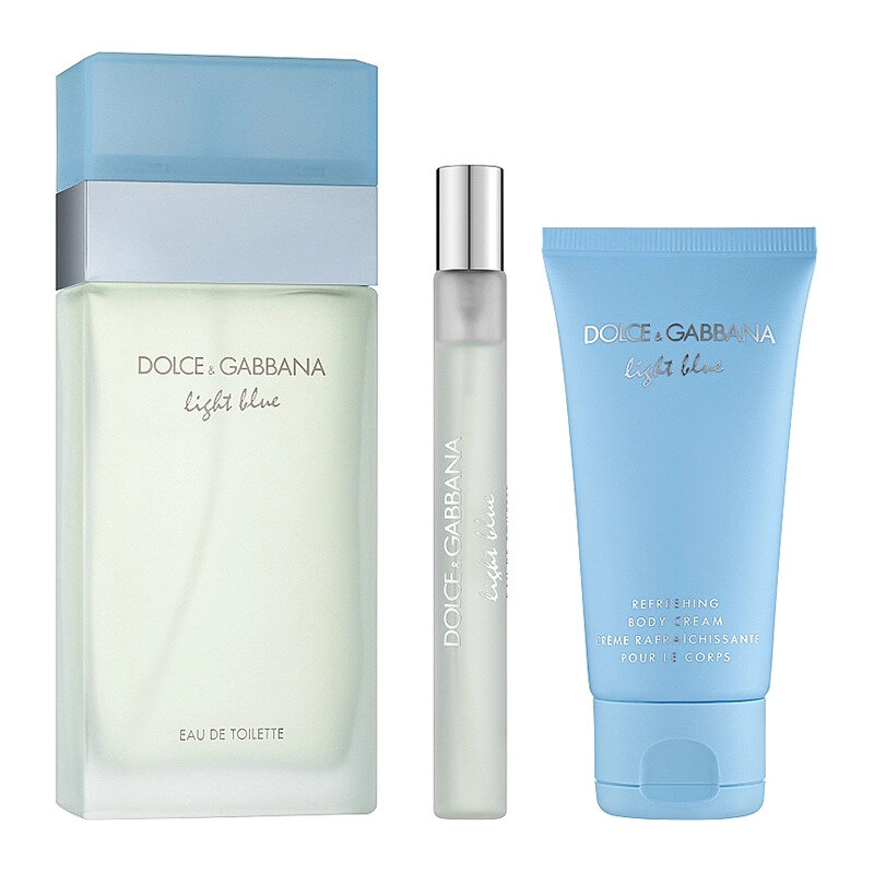 Набор Dolce Gabbana Light Blue туалетная вода 100 мл + туалетная вода 10 мл + крем для тела 50 мл