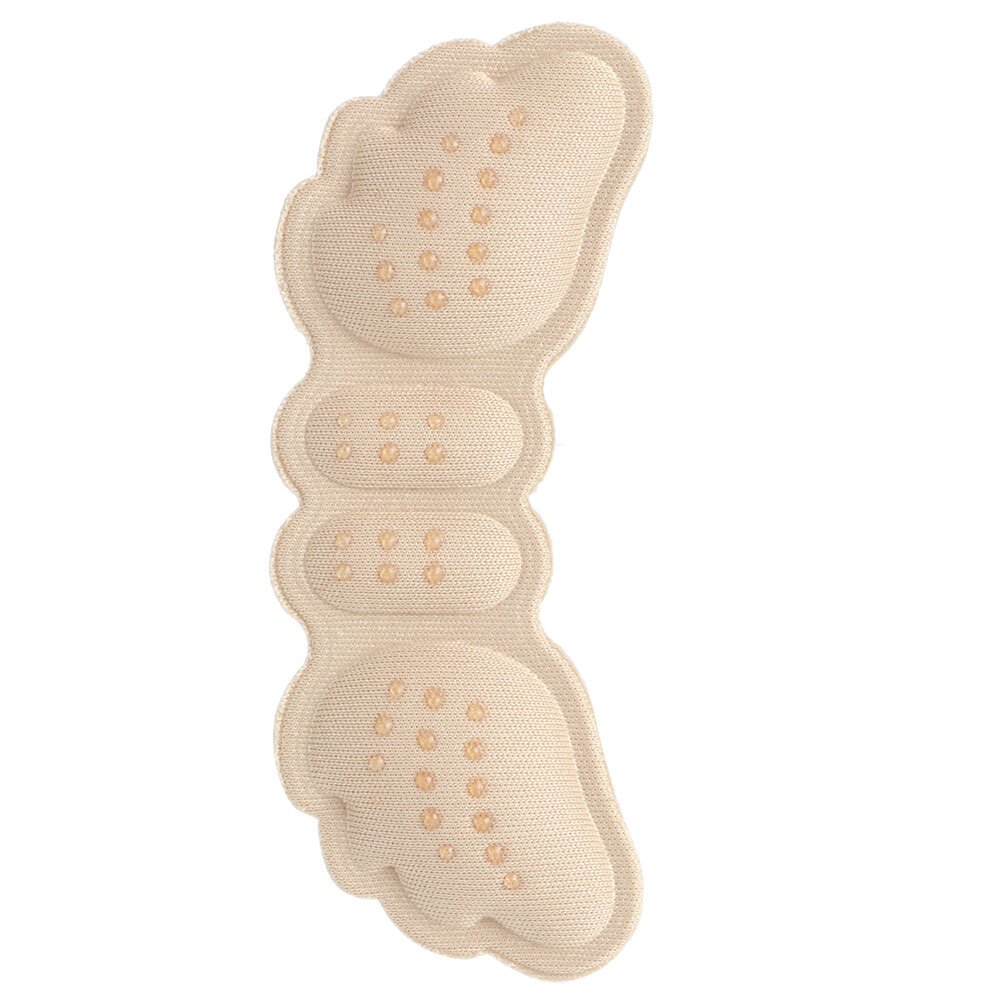 5 пар наклеек на пятку в форме крыльев, Нескользящие противоизносные накладки на пятку, аксессуары для ухода за ногами (цвет кожи, толстый тип (толщина 6 мм))