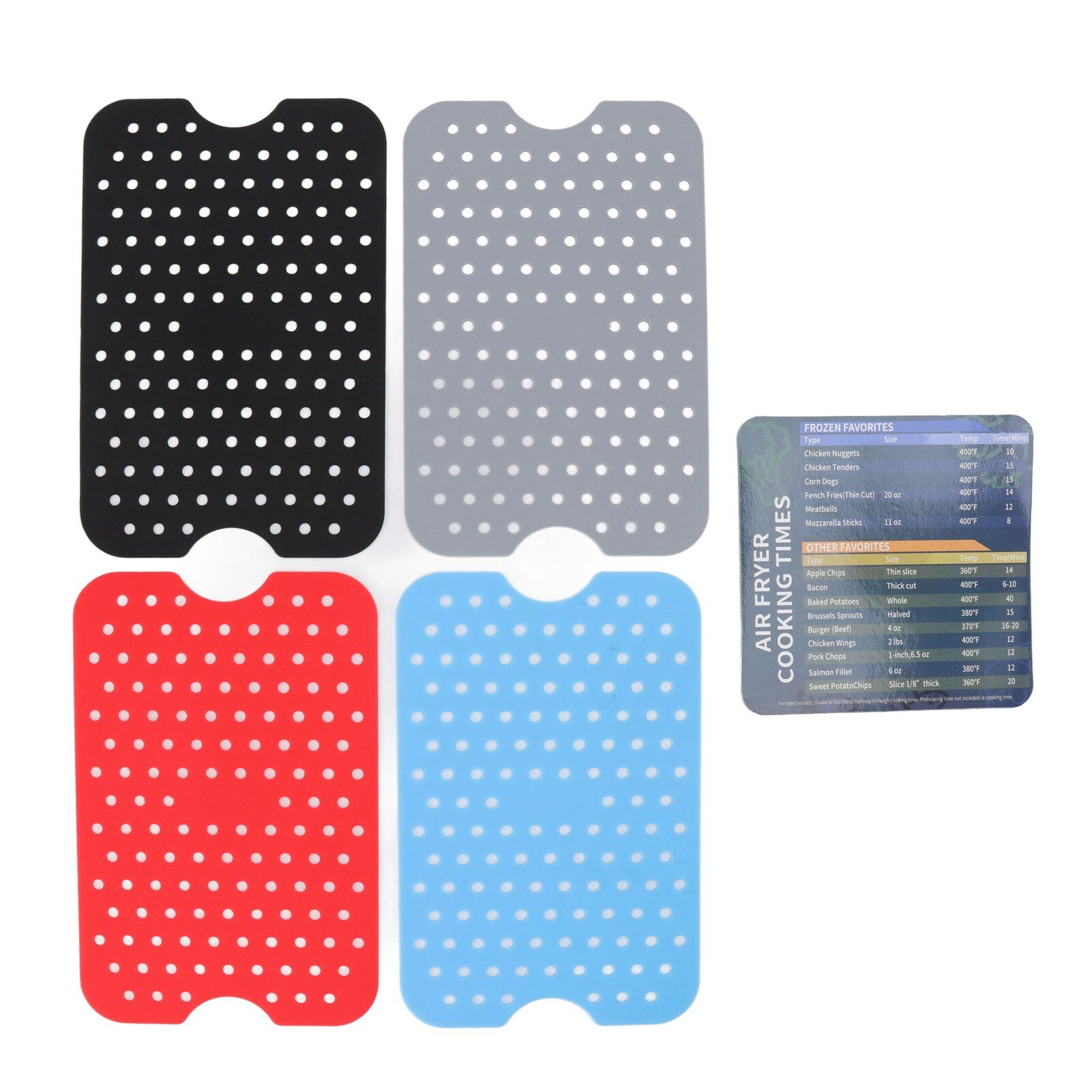 4 шт. многоразовые силиконовые вкладыши для фритюрниц, высокая термостойкость, пищевой материал, вкладыши для аэрофритюрниц с магнитной наклейкой
