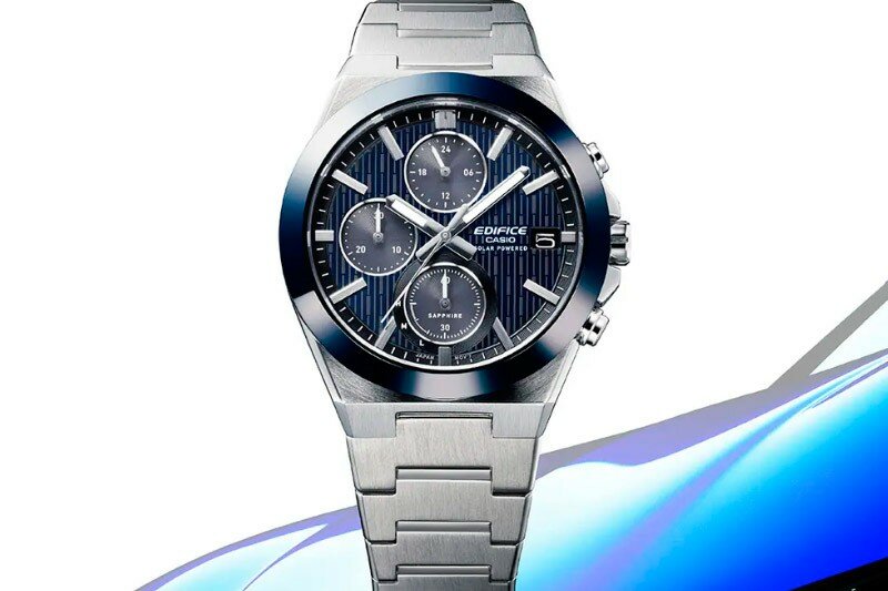 Наручные часы CASIO, синий, серебристый — фото 1