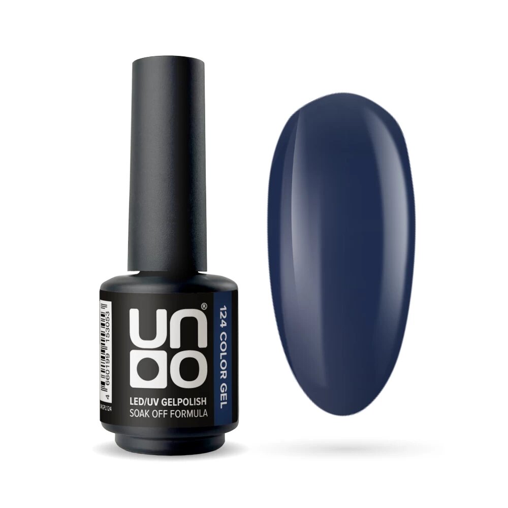 Гель-лак UNO "Enigma" №124 "Глубокий синий", 8мл, глянцевый, стойкий, до 21 дня