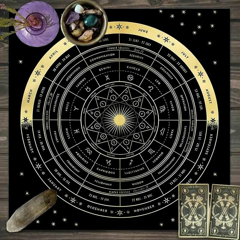 Гадальный инструмент/Скатерть для гаданий на картах Таро 90X90CM