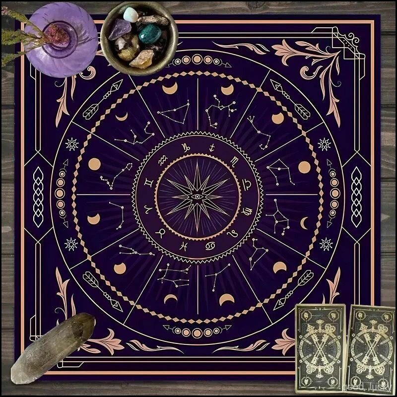 Гадальный инструмент/Скатерть для гаданий на картах Таро 90X90CM