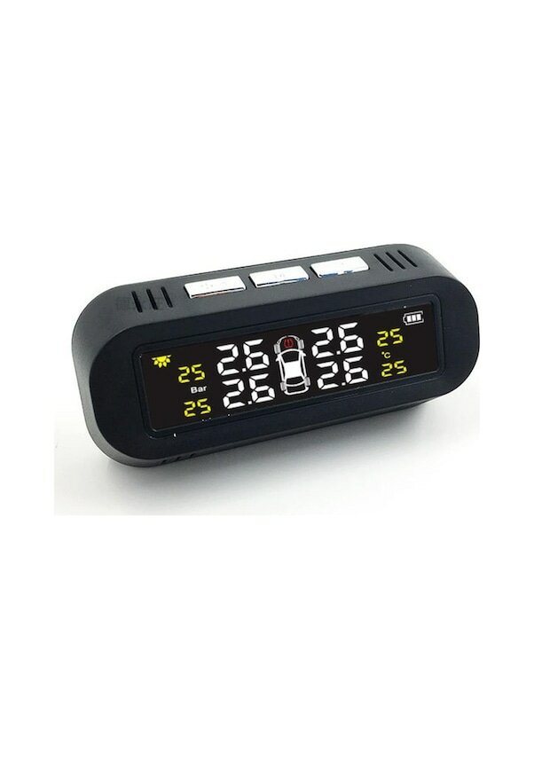 Скрытая система беспроводного мониторинга давления в шинах (TPMS) с солнечной батареей для передней лобовой стекло. Прибор для измерения давления в шинах.