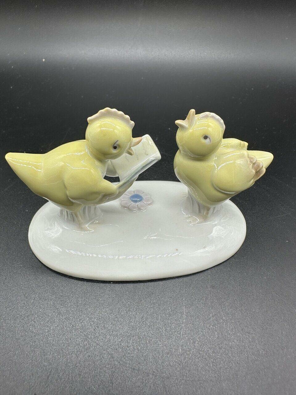 Фарфоровая статуэтка Птенцы пара Германия Metzler & Ortloff 1960г Редкость