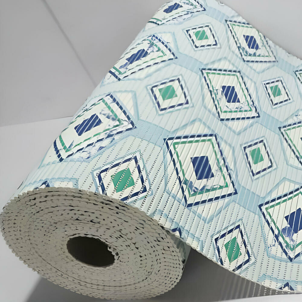 Коврик мерный "AQUA STEP LUXE" голубой, 0,8×15м, толщина 5,5мм, вспененный ПВХ, сегментированный дизайн, рулон