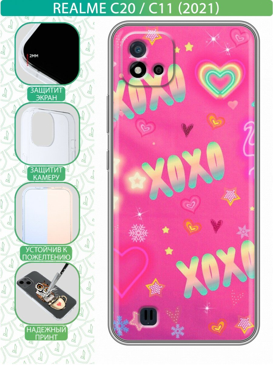 Чехол для Realme C20, Realme C11 2021 с принтом Y2k (реалми С20, реалме С11 2021)