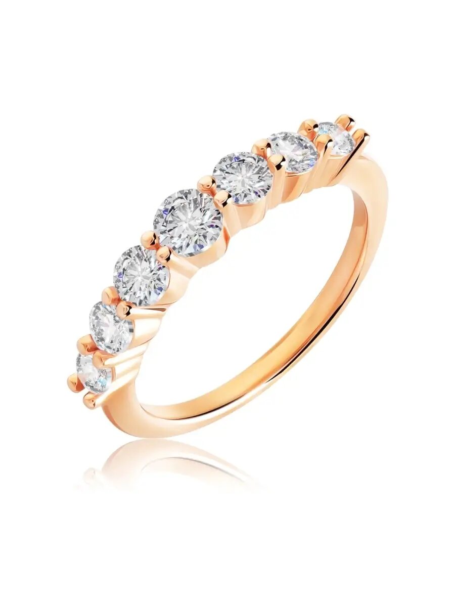 Кольцо дорожка, серебро, 925 проба, фианит