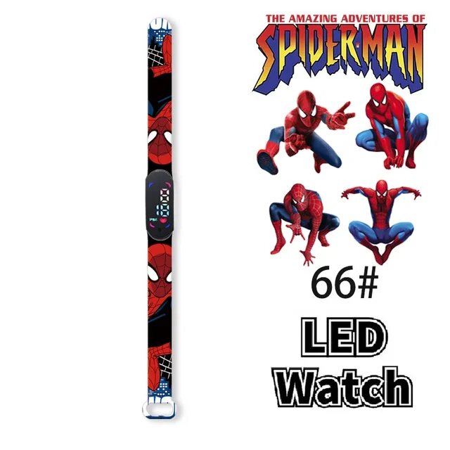 Браслет с изображением Микки и Минни Маус из мультфильма «Холодное сердце» с Дональдом Даком и светодиодными сенсорными часами для детей и школьников, спортивные электронные часы с мультяшным принтом, подарочная игрушка