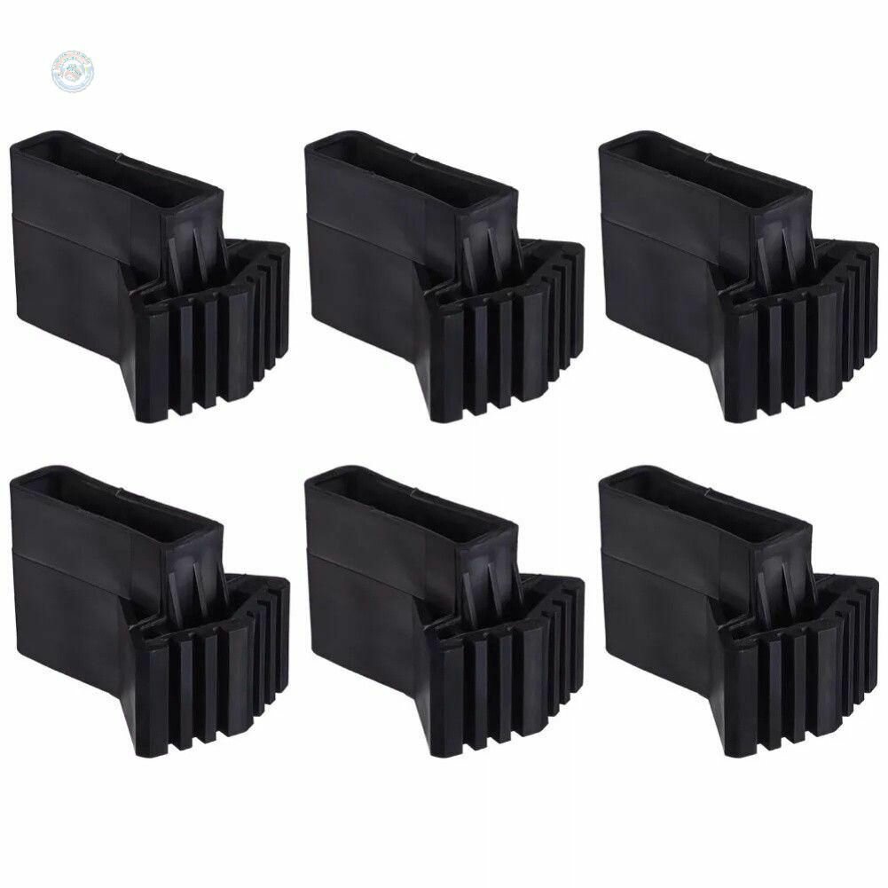 Накладки на ножки лестницы, универсальные резиновые заглушки для складной и телескопической лестницы, защита пола и антискользящая устойчивость, комплект 4/6 шт