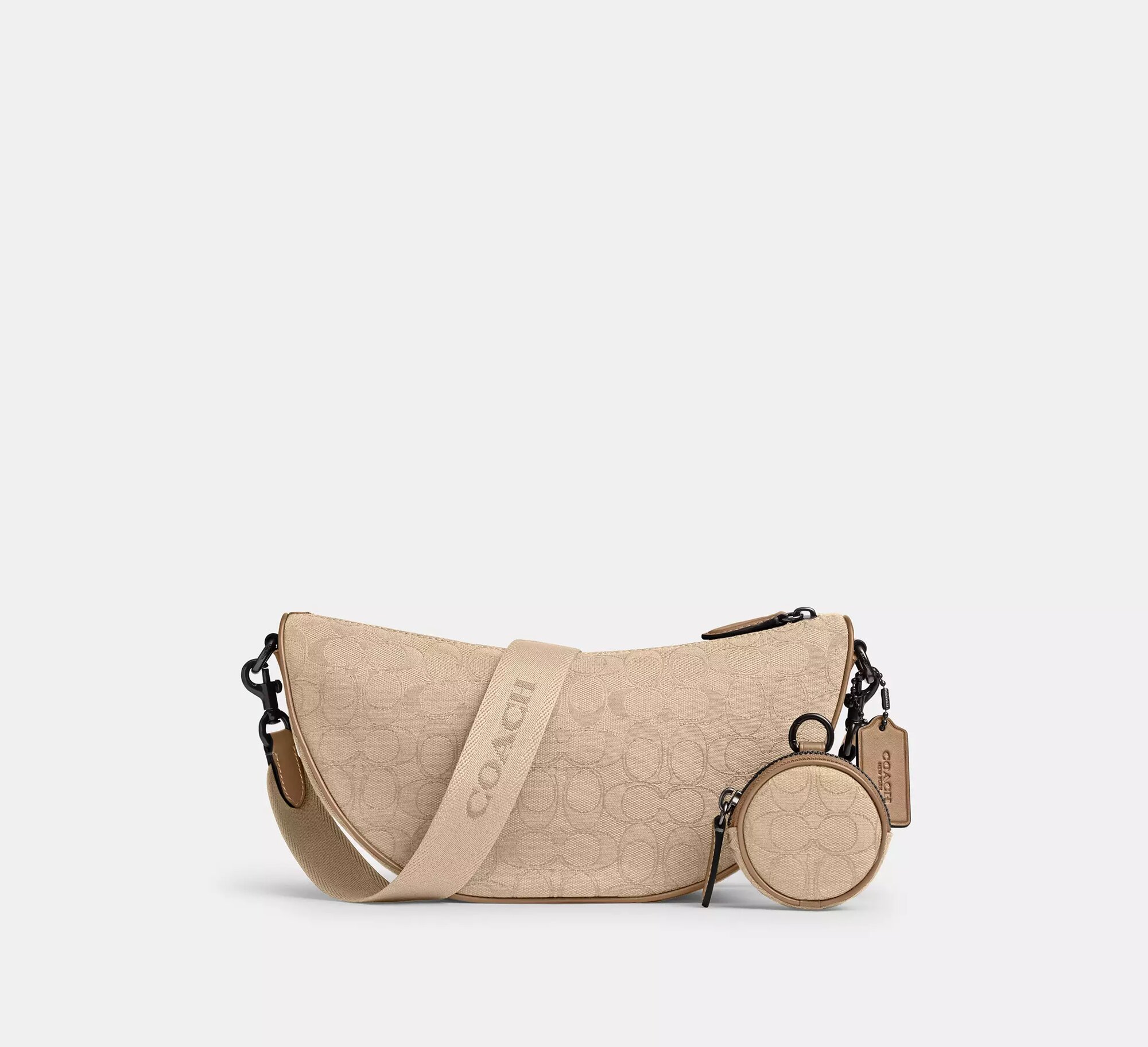 Сумка седло Hall Soft Sling Bag In Signature Jacquard