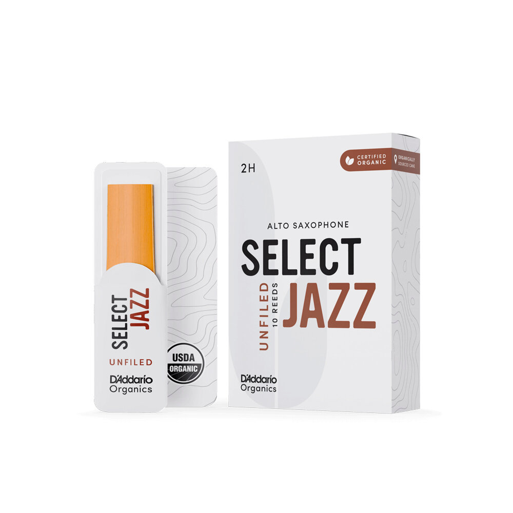 Трости для саксофона альт, 2H (10 шт) D'Addario ORRS10ASX2H Organic Select Jazz Unfiled