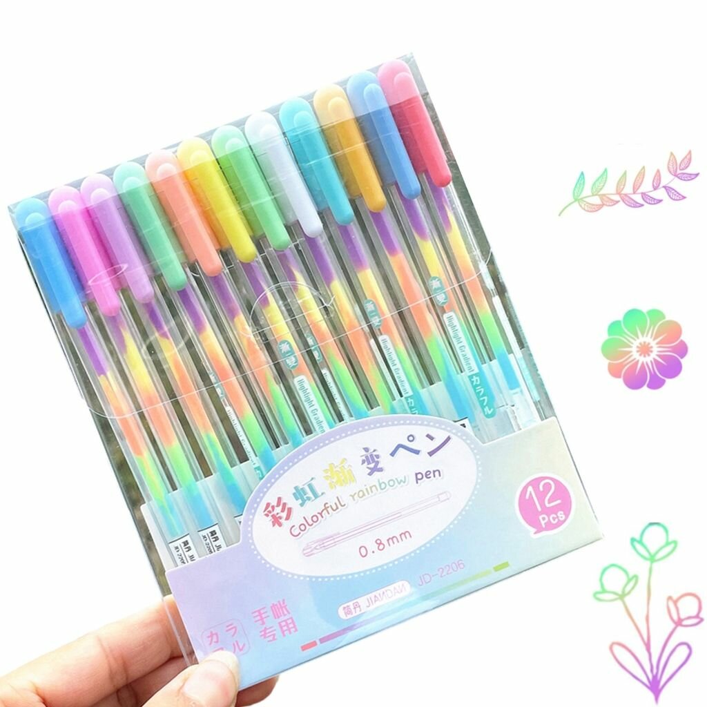 Радужная гелевая ручка 6/12 шт.
