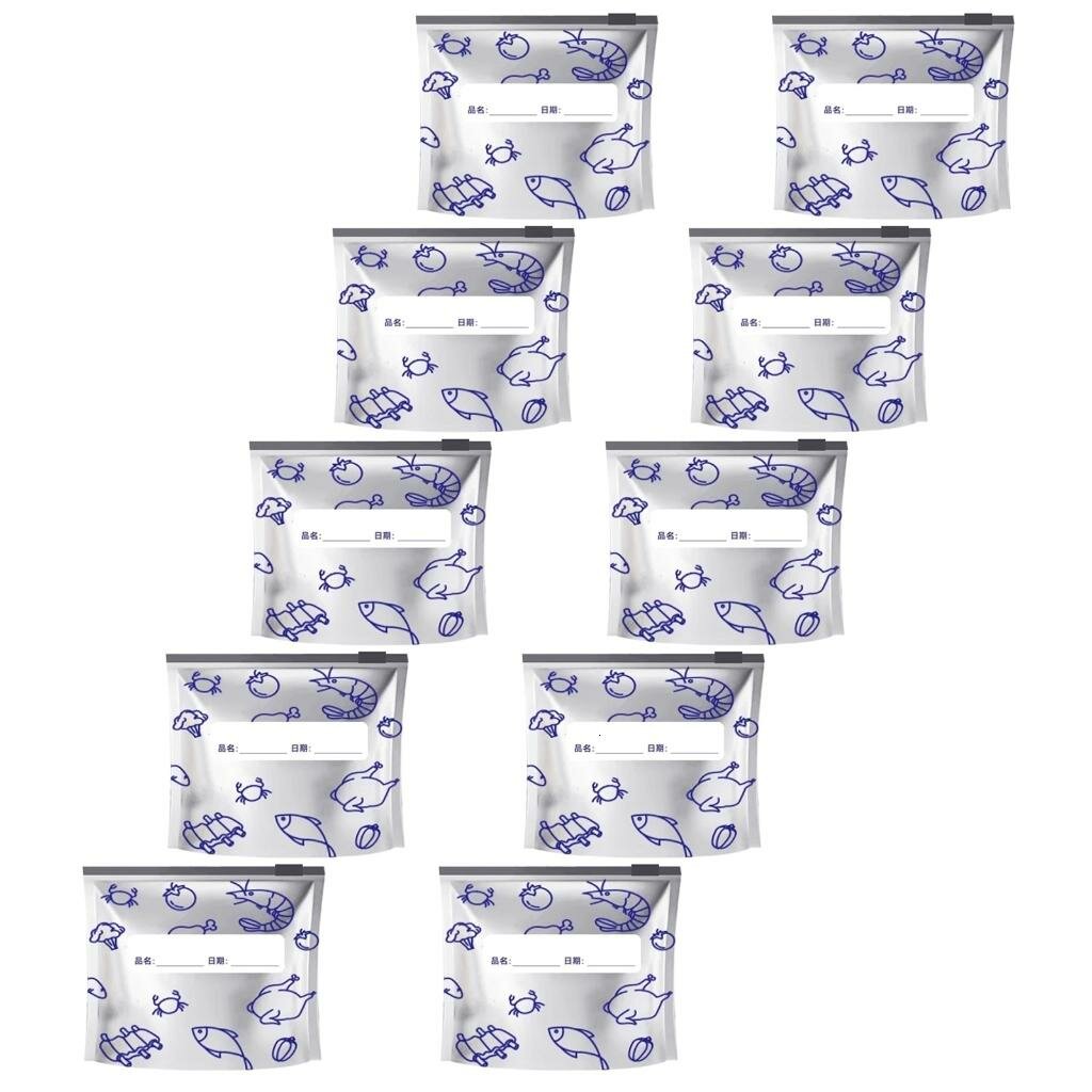 10 шт, пакет для сохранения свежести из алюминиевой фольги, герметичный пакет, пакет-холодильник, пакет с утолщением на молнии-большой 10 шт 28 26