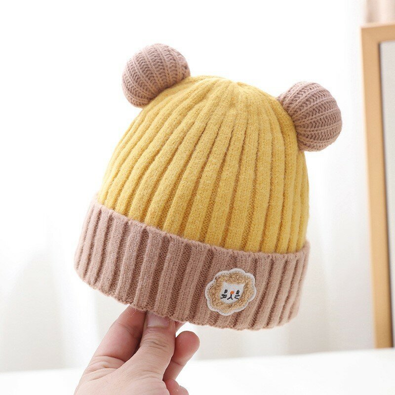 Осенние и зимние детские шапки, теплые детские шапки, милые детские шапки для девочек, корейская версия зимних шерстяных шапок принцессы оптом