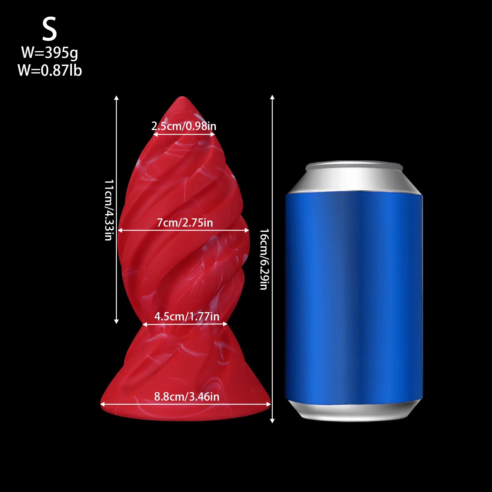 Спиральная огромная анальная пробка Фистинг Супер большая Анальная пробка Мягкие силиконовые анальные игрушки с присоской Массаж простаты Анальный расширитель Тренажер