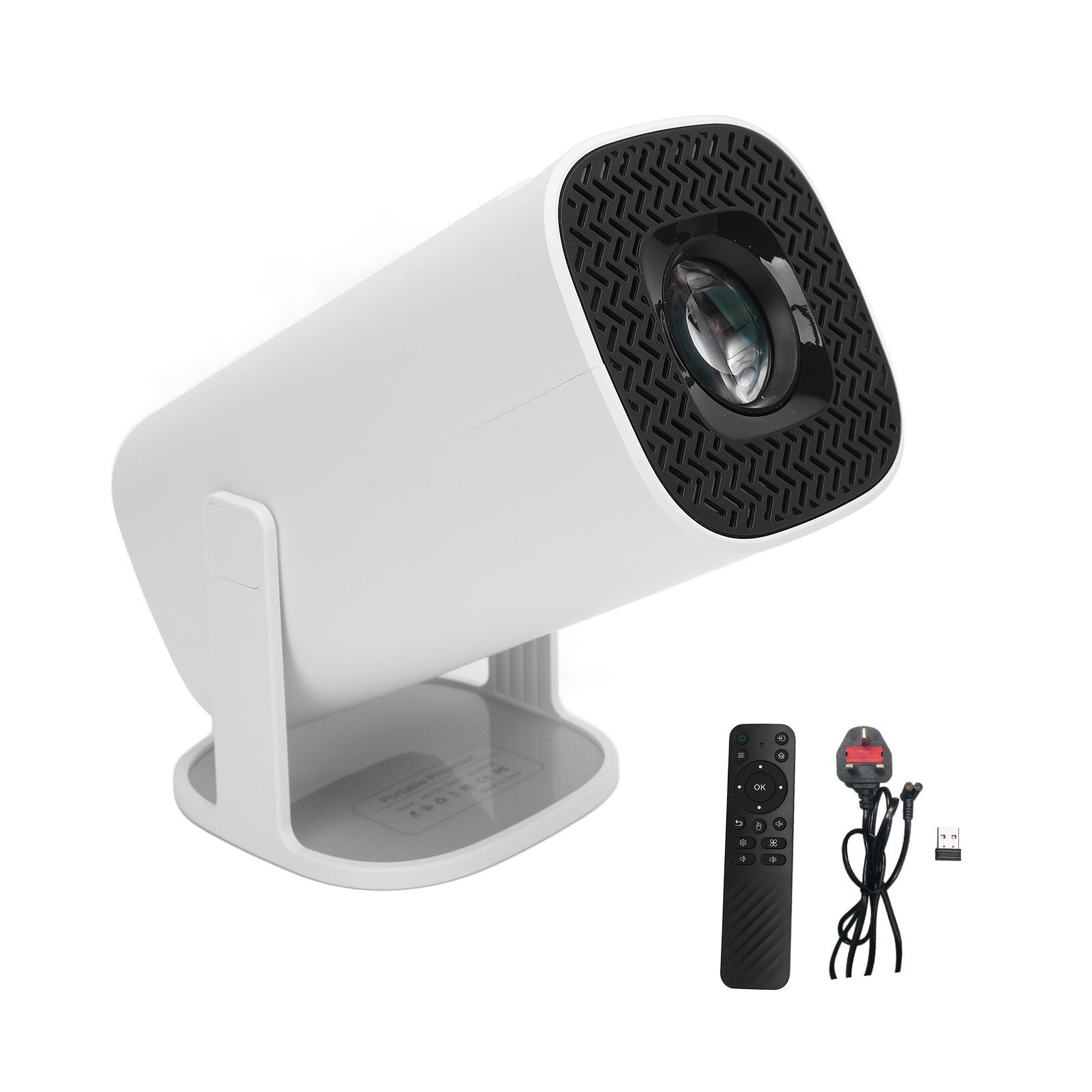 Проектор с Wi -Fi 6 и Bluetooth 4K 1080p Portable Projector для Android 11 180 градусов вращения Дома