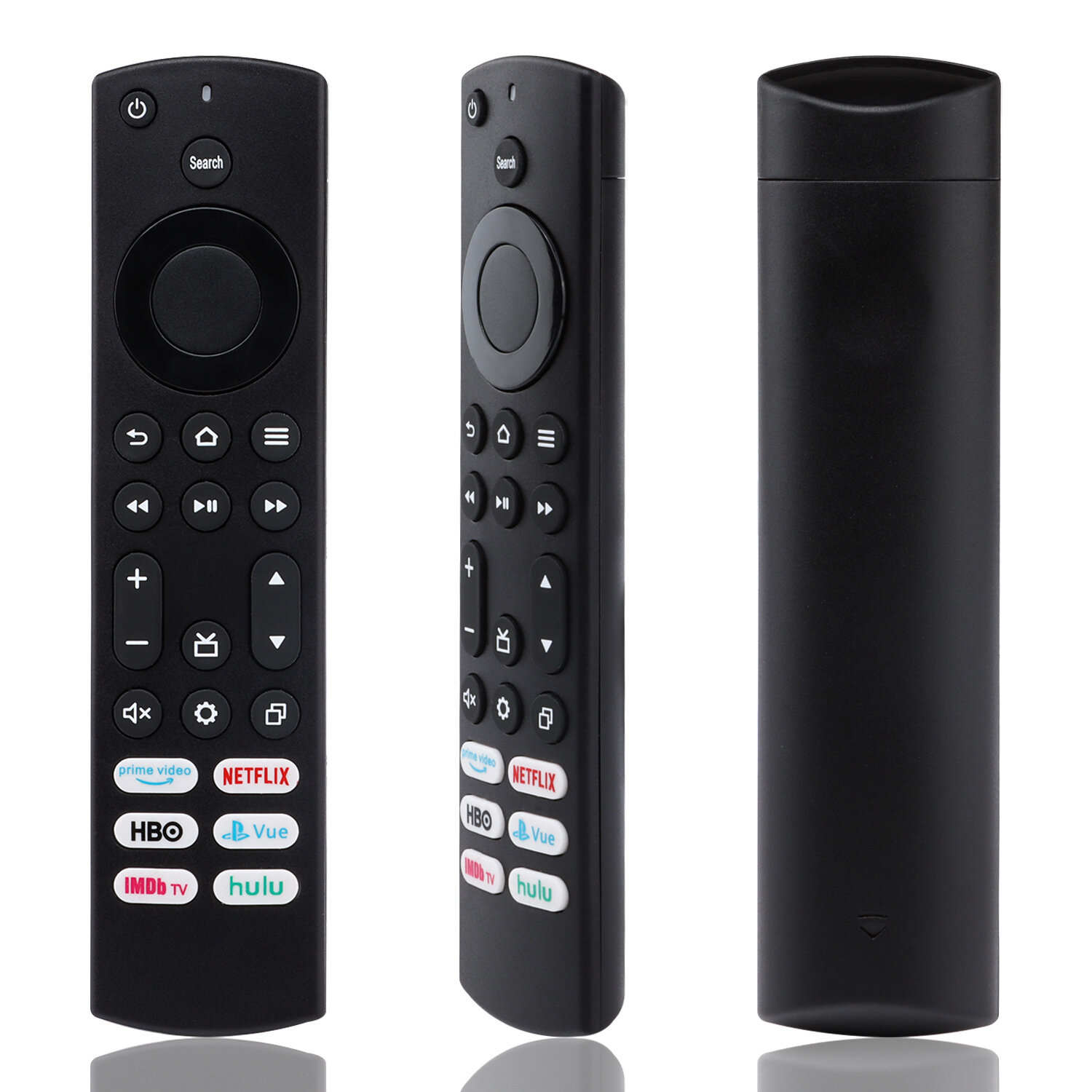 Универсальный ИК пульт для умных телевизоров Toshiba/Insignia Fire TV, черный, совместимый с моделями CT-RU1US-21, NS-RCFNA-21, NS-RCFNA-20, CT-RC1US-19, NS-RCFNA-19, 2nd gen l5b83h, 1 шт.