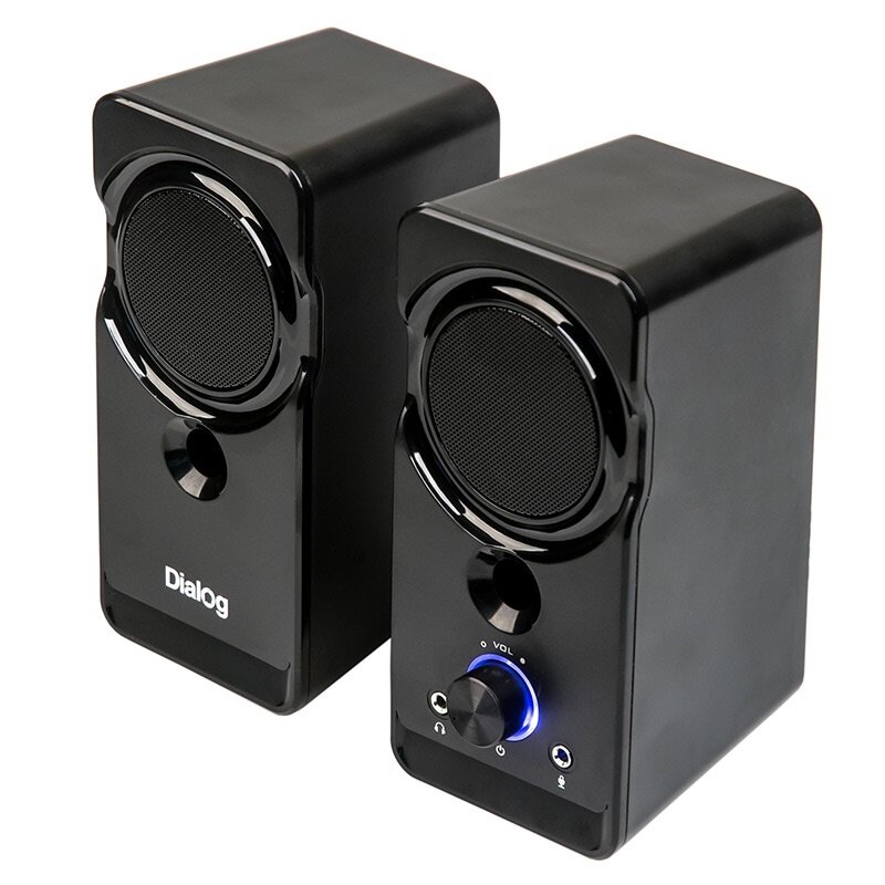 Колонки Dialog Stride AST-22UP, 2.0, 8W RMS, Phone Out, Mic In, черные, питание от USB