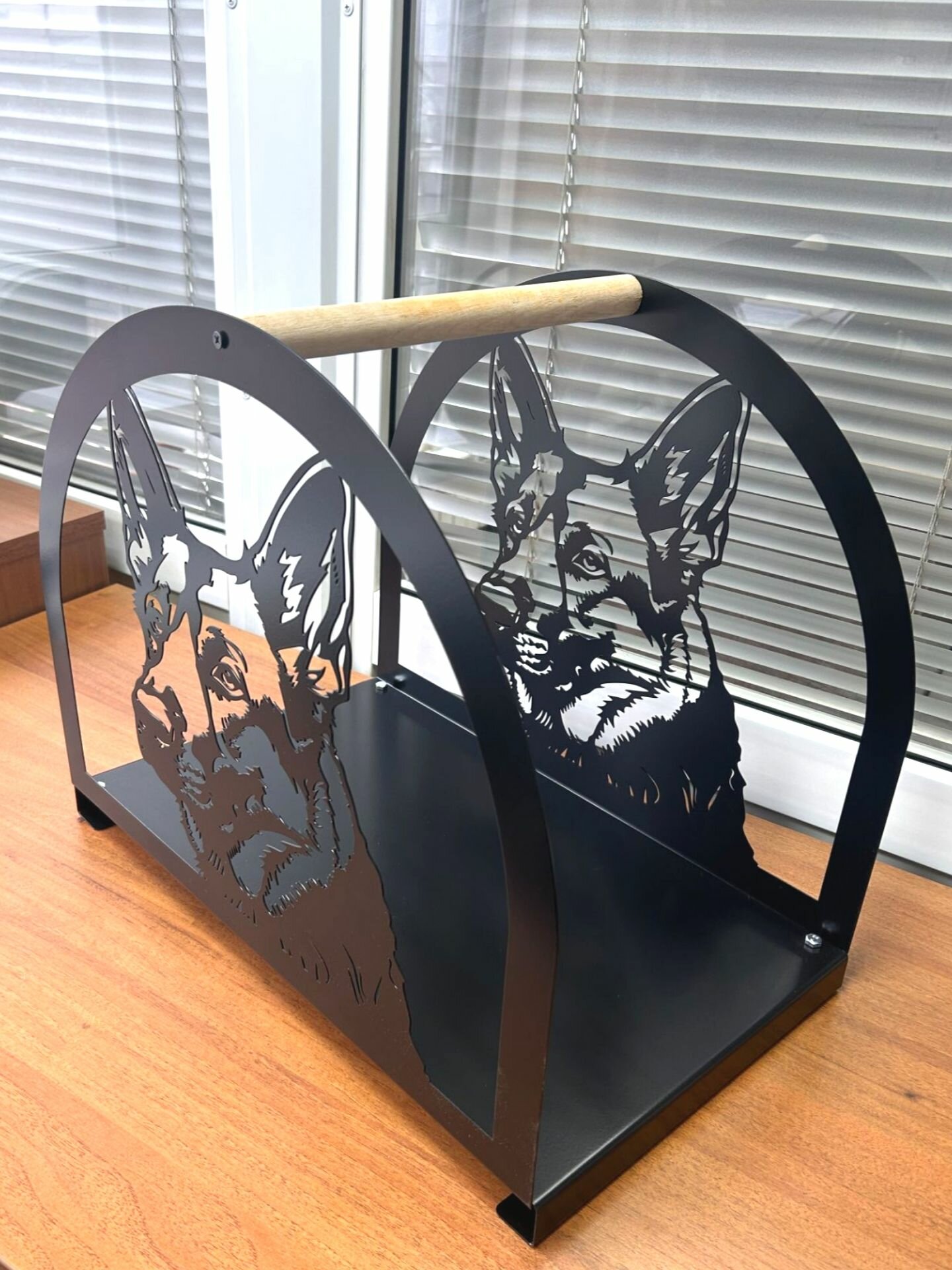 Дровница металлическая для камина Переноска для дров Подставка для дров разборная Овчарка