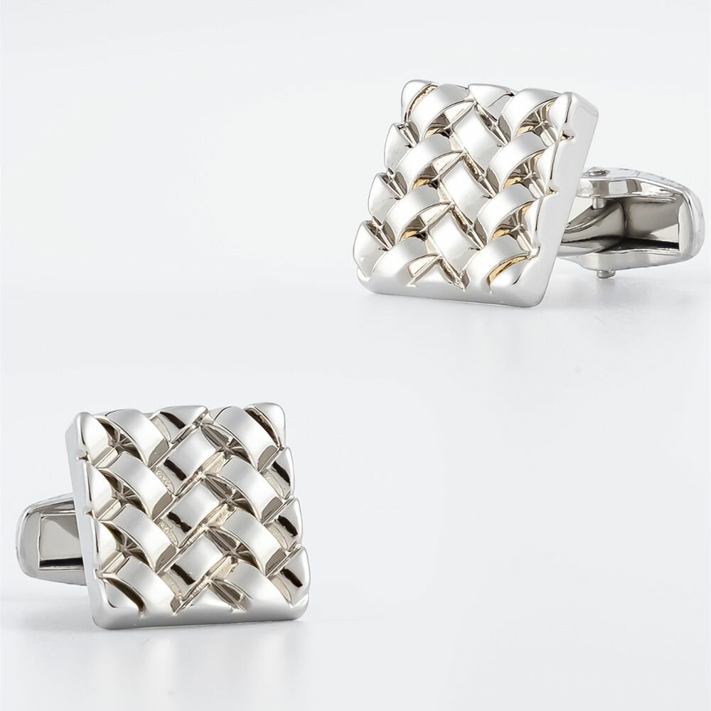 Новые гладкие квадратные манжетные кнопки из черного гальванического металла для мужчин, простые повседневные манжетные кнопки для экспорта