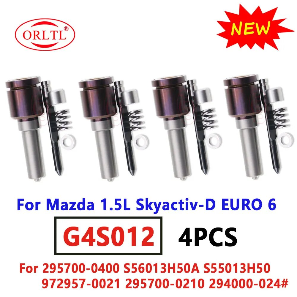 4ШТ Новая Форсунка G4S012 Дизельный Инжектор g4s012 Для Mazda 1.5L SKYACTIV-D Euro6 S56013H50A 295700-0400 295700-0210 094000-2040