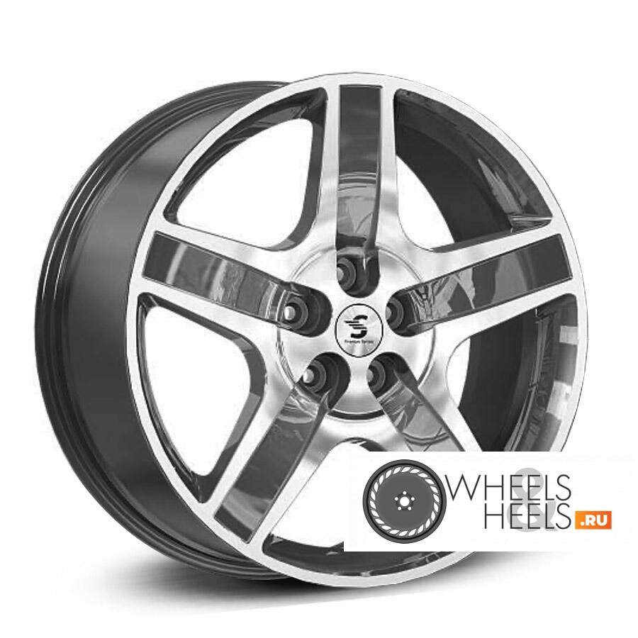 Диск Premium Series КР008 Li L7_Li L8 20x8.5 5x120 et45.5 dia62.6 Темно - серый глянцевый с полированной лицевой поверхн