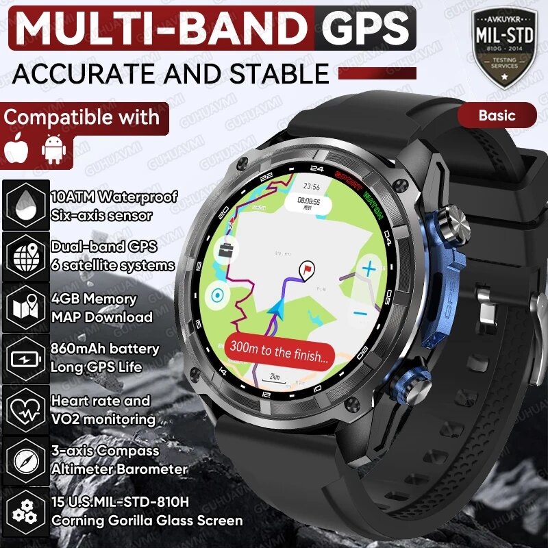 Умные часы T-REX Pro Black, GPS, 10ATM