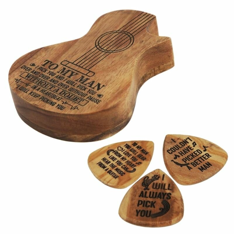 Деревянная коробка для медиаторов (с 3 медиаторами)