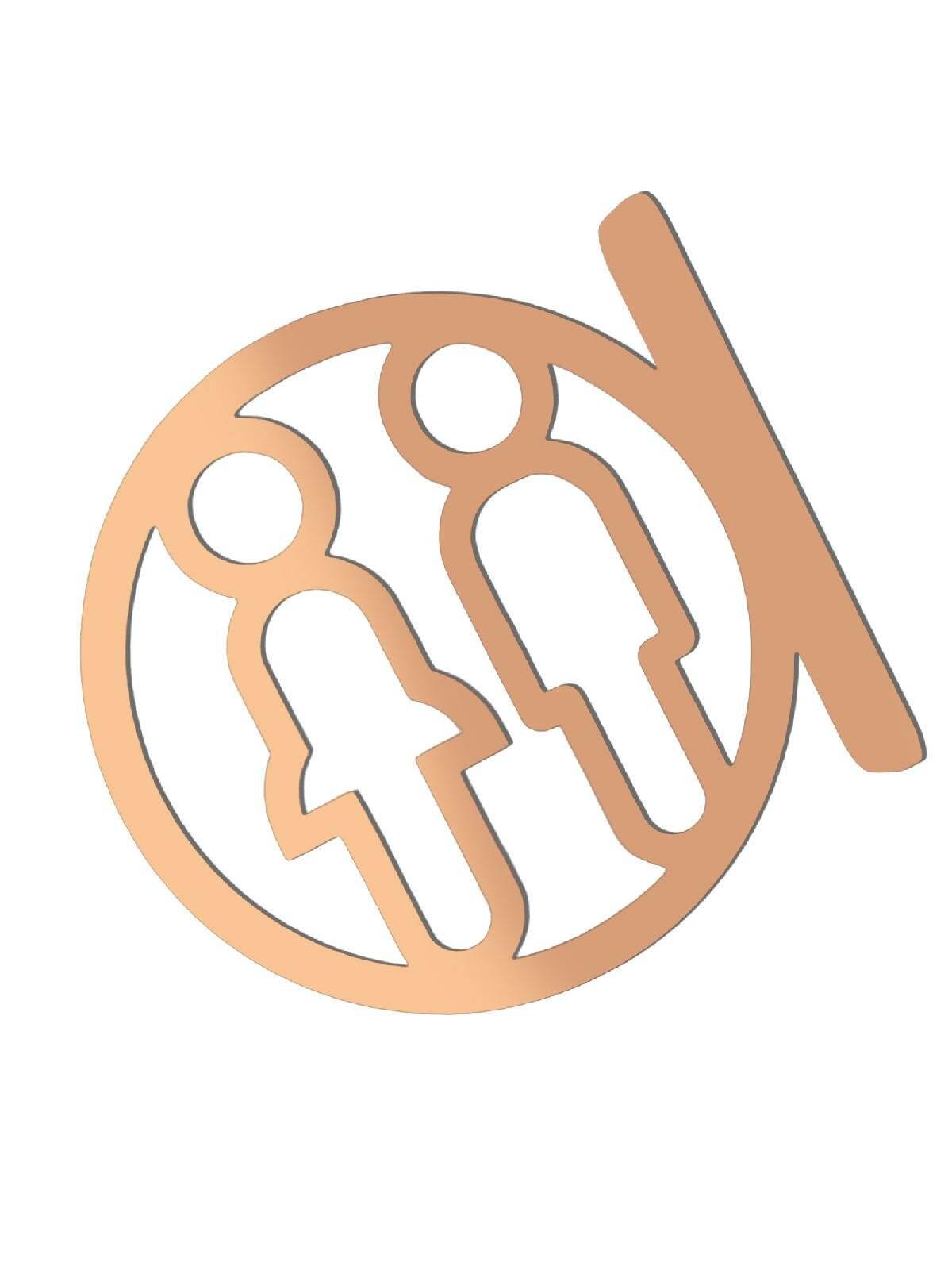 Акриловый Мужской Женский знак на двери ванной комнаты Символ туалета Вывеска для отеля