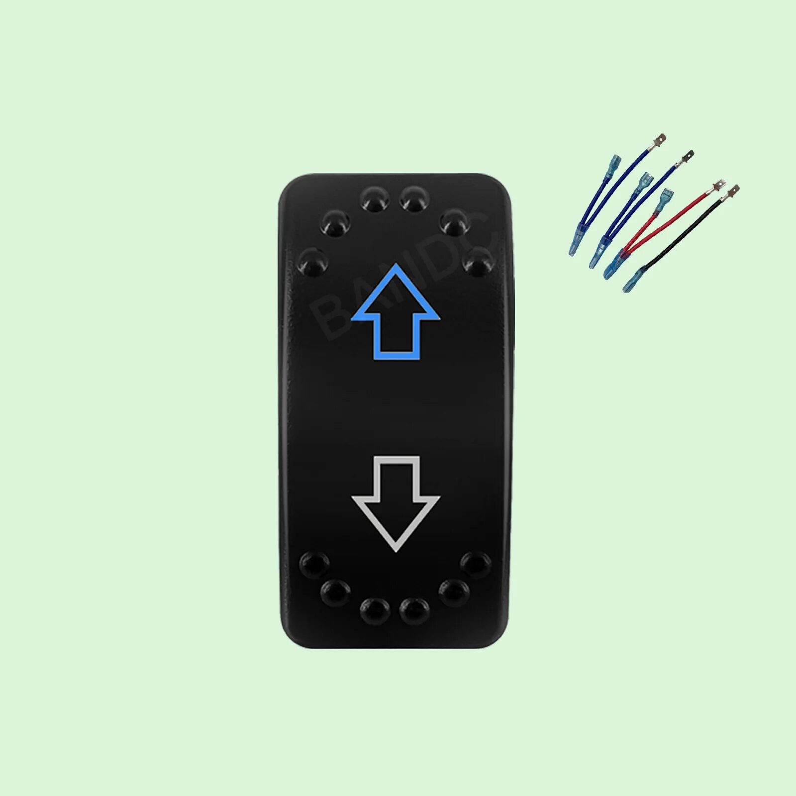 Стрелки вверх-вниз, мгновенный Кулисный Переключатель 7P (вкл.)-выкл.-(вкл.) DPDT, ретроактивный переключатель + провода для автомобиля, лодки, морского транспортного средства, яхты, судна A-Blue