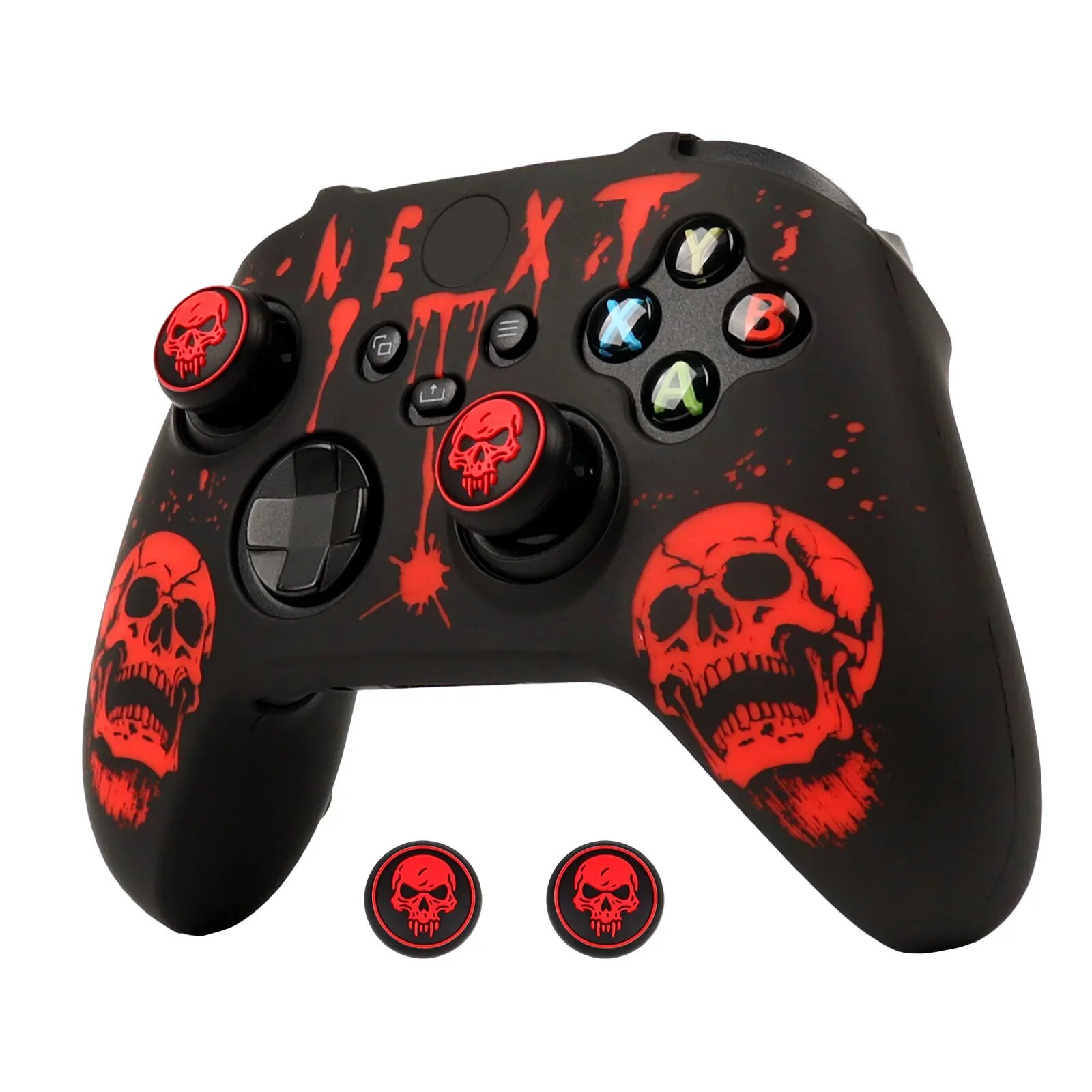 Геймпад Xbox Series X/S с черепами, красный