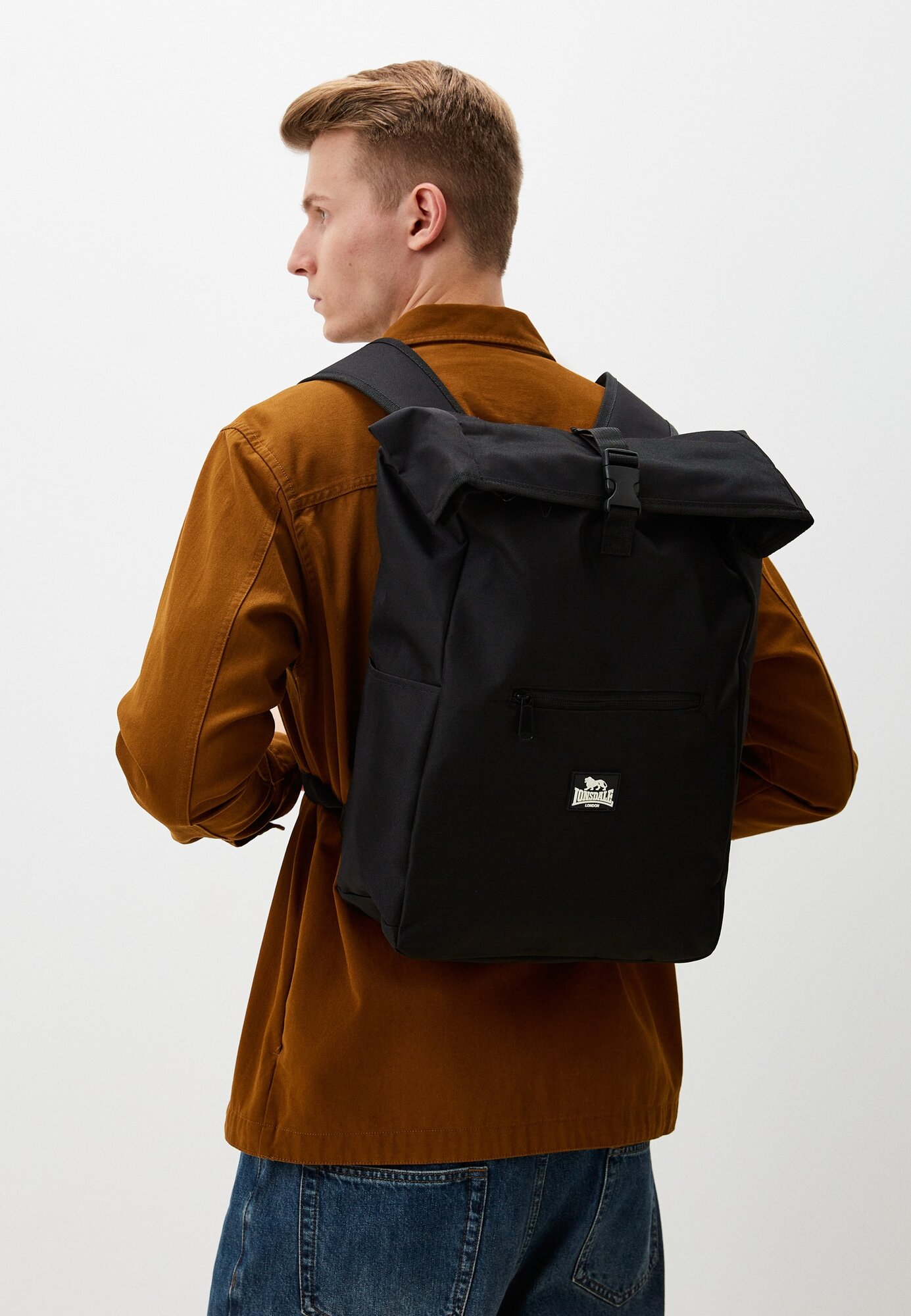 Рюкзак городской для мужчин и женщин LONSDALE BOLNEY 117001-1000, черный, 17 литров