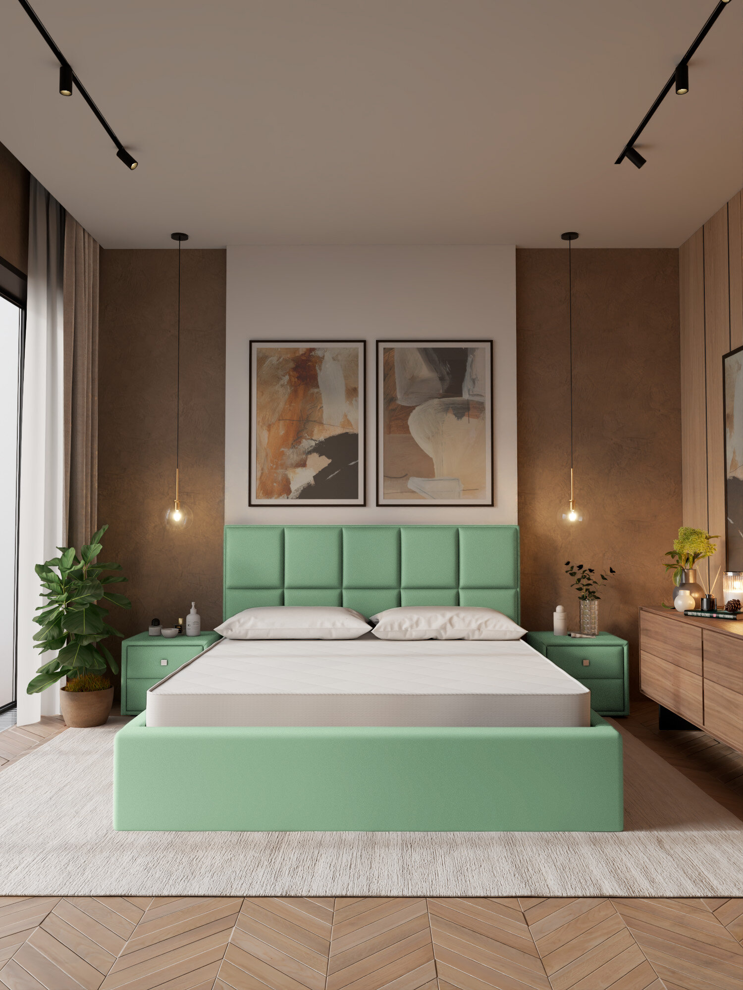 Кровать двуспальная 180х200 с подъемным механизмом, Флоренция с мягким изголовьем для дома и спальни, ортопедическое основание, ящик для белья