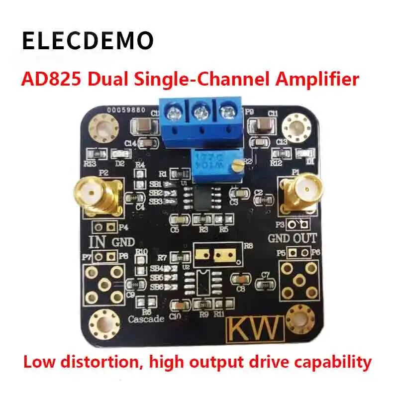 ElecDemo модуль усилителя AD825 двухсторонний