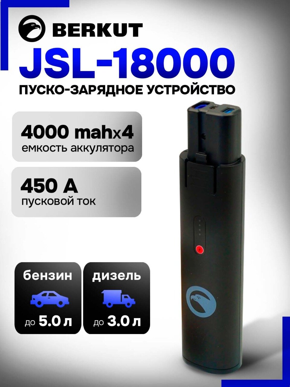 Пуско-зарядное устройство BERKUT JSL-18000 Power Pack, пусковое устройство для автомобиля
