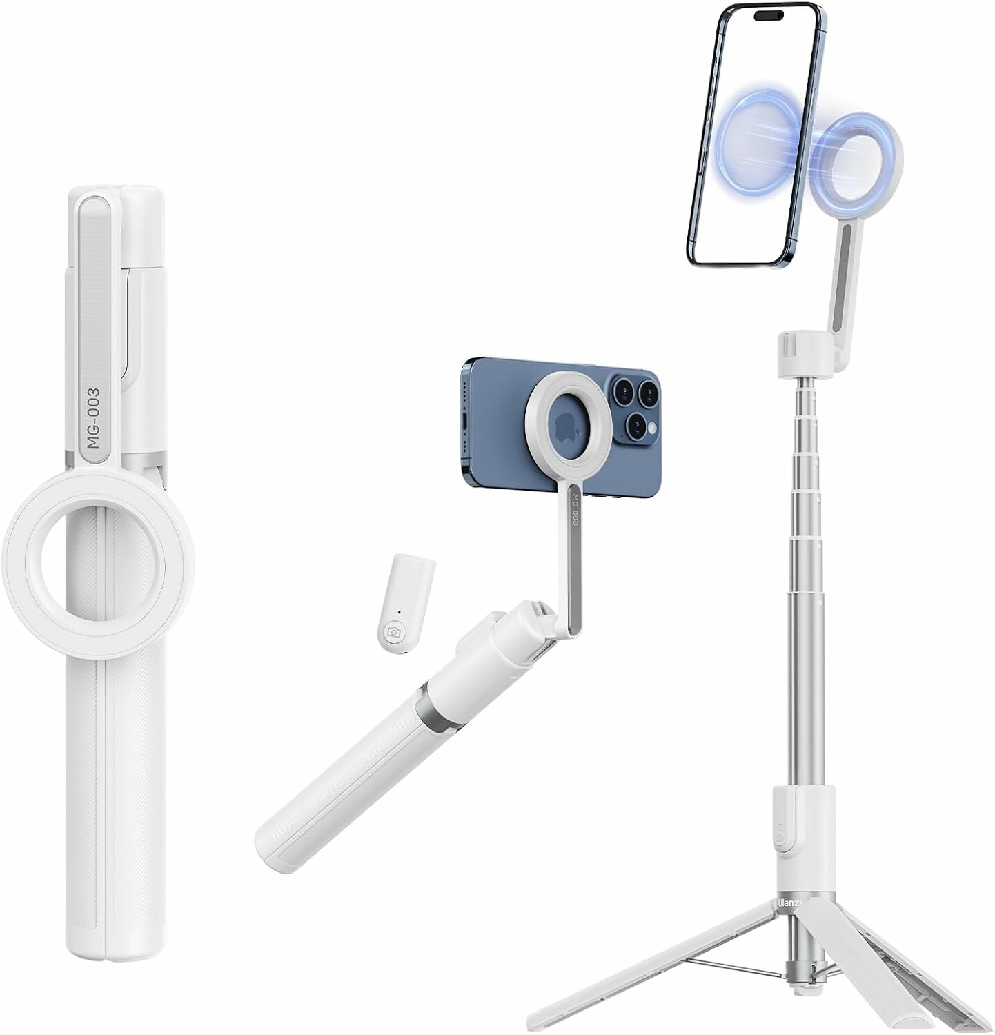 Штатив - монопод, трипод Ulanzi MG-003 с Magsafe для телефона (белый), M006B