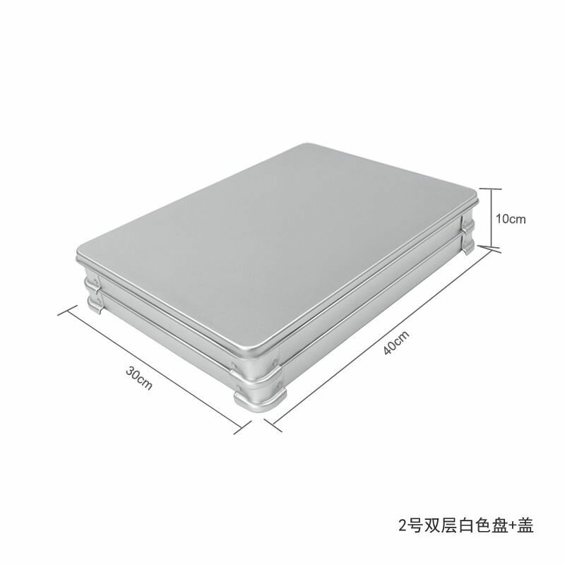Высококачественный японский антикоррозийный контейнер для хранения еды, предназначенный для пельменей и лосося, контейнер для хранения в холодильнике, белый алюминиевый двухслойный матовый лоток.