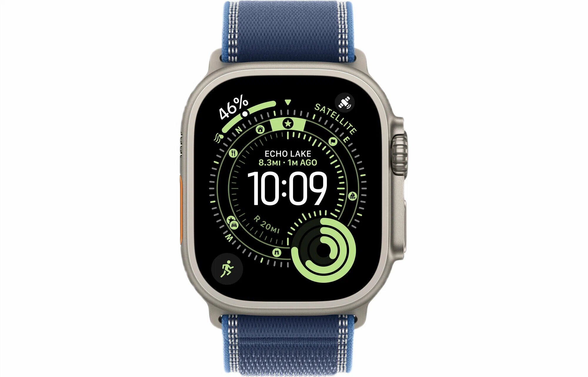 Умные часы Apple Watch Ultra 3 (2025) 49mm, Natural Titanium Case, Blue Trail Loop, M/L