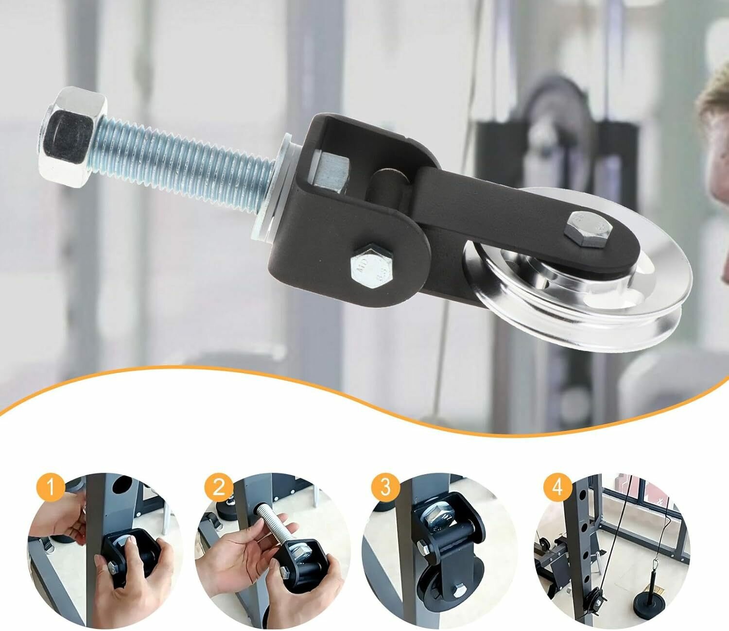 Высокопрочный подъемный большой колесный стальной тросовый блок, стационарный вращающийся нейлоновый алюминиевый блок, оборудование для фитнеса Flying Bird