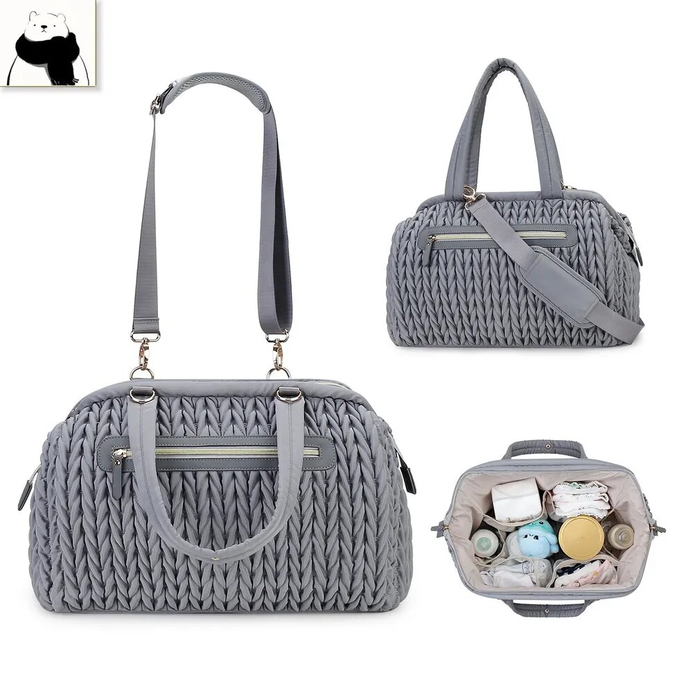 Diaper bag Сумка органайзер для коляски и мамы с термокарманами, Большая емкость